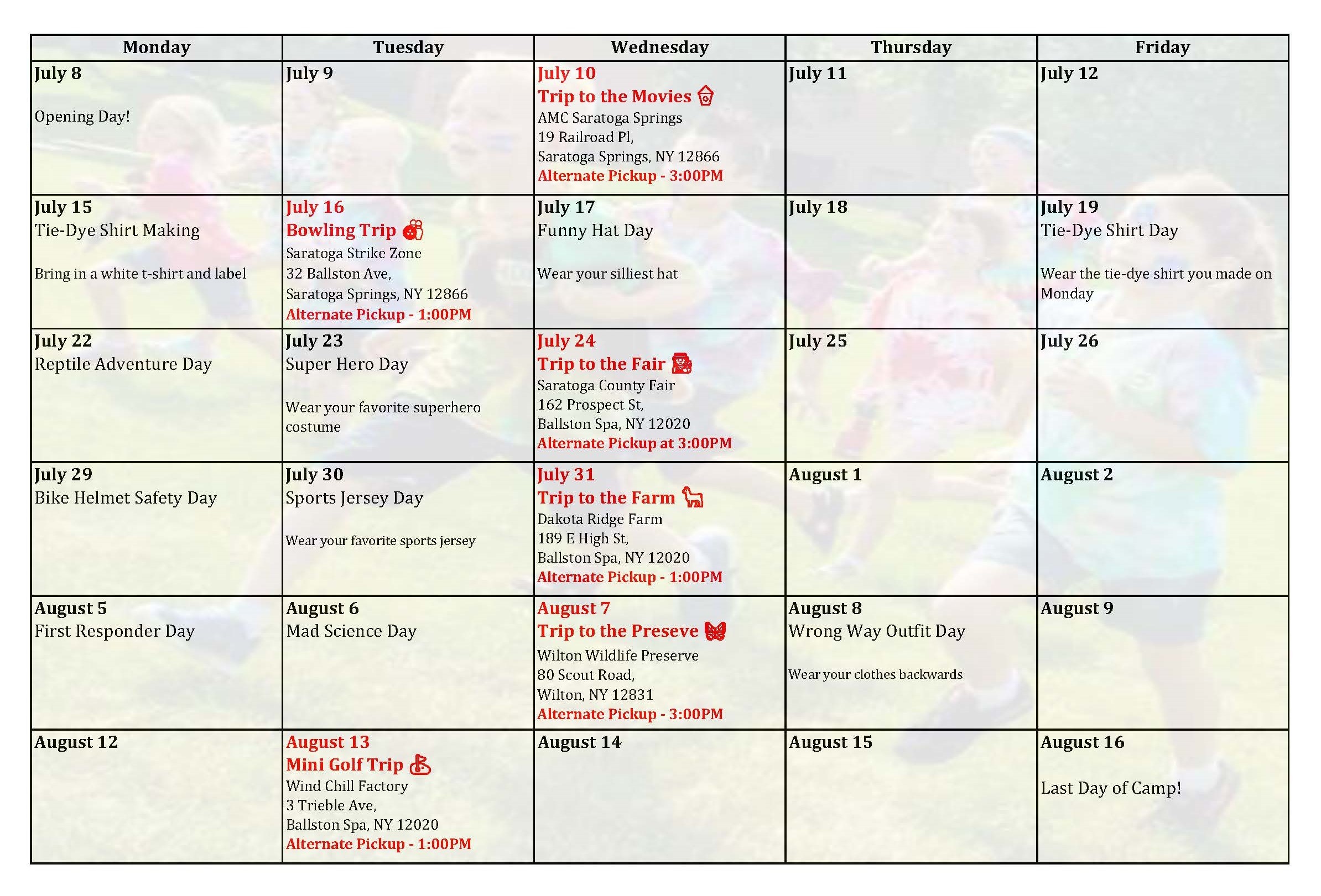 Town of Milton, NY Recreation: Youth Recreation Program